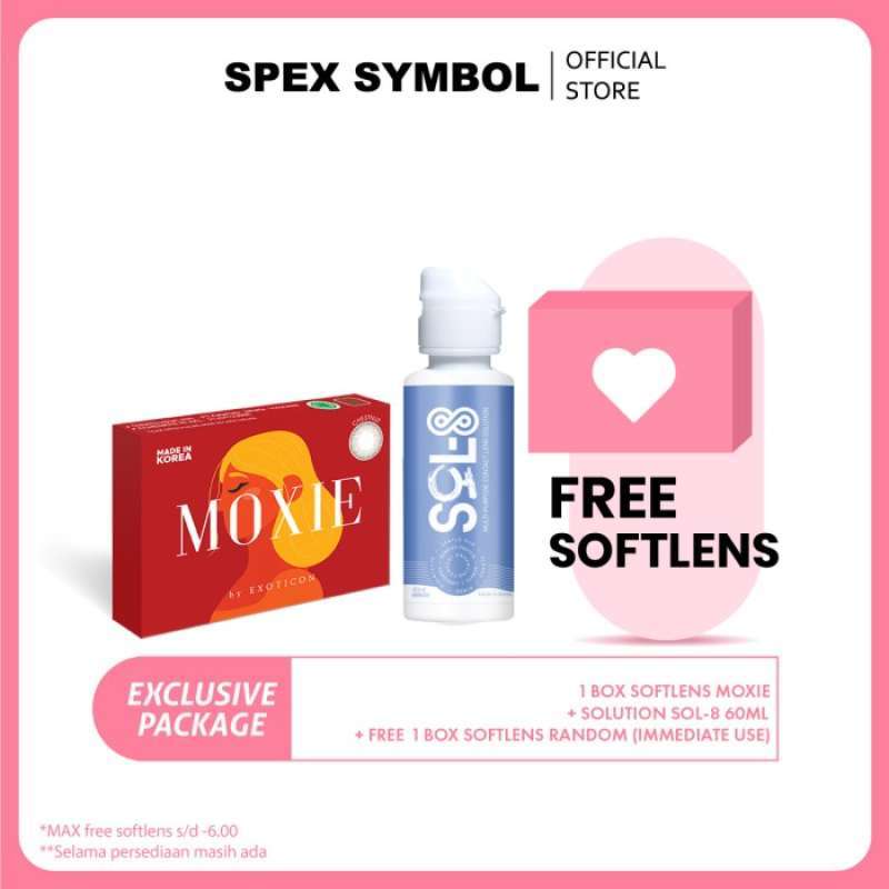 Promo Bundling Moxie Dove + Solution Sol-8 60 Ml + Free Softlens - Plano/normal Diskon 23% Di ...