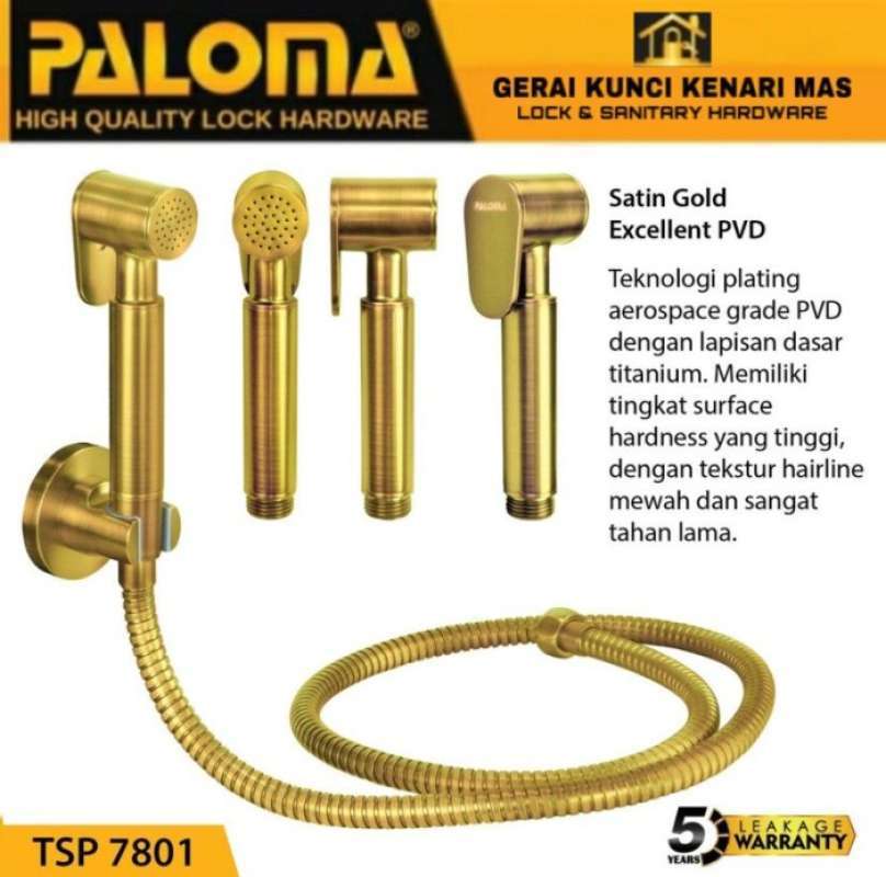 Promo Paloma Toilet Jet Washer Shower Bidet Wc Warna Satin Gold Tsp ...