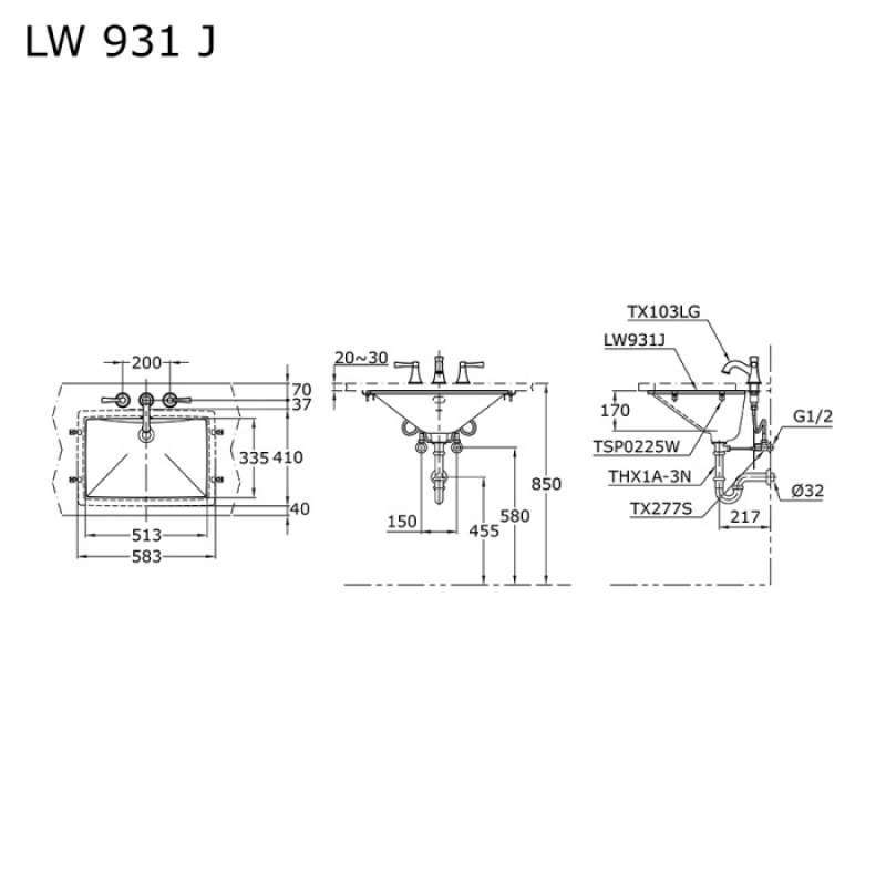Promo Wastafel Toto Lw931j Komplit Ful Set Kran Air Dingin Toto Tipe ...