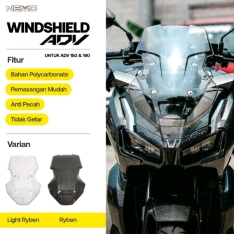 Promo Nemo Windshield / Visor Honda Adv 150 / Honda Adv 160 Kaca Depan ...