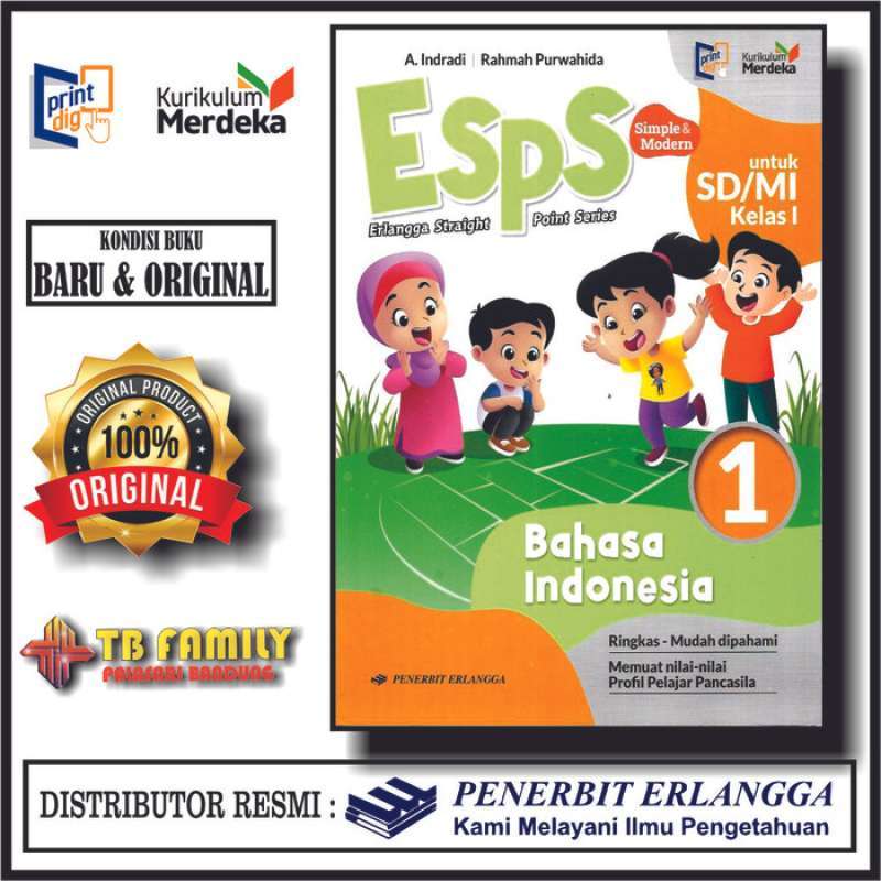 Jual Buku Paket Sd Kelas 1 Kurikulum Merdeka Penerbit Erlangga - Bupena 1b Di Seller Winter ...