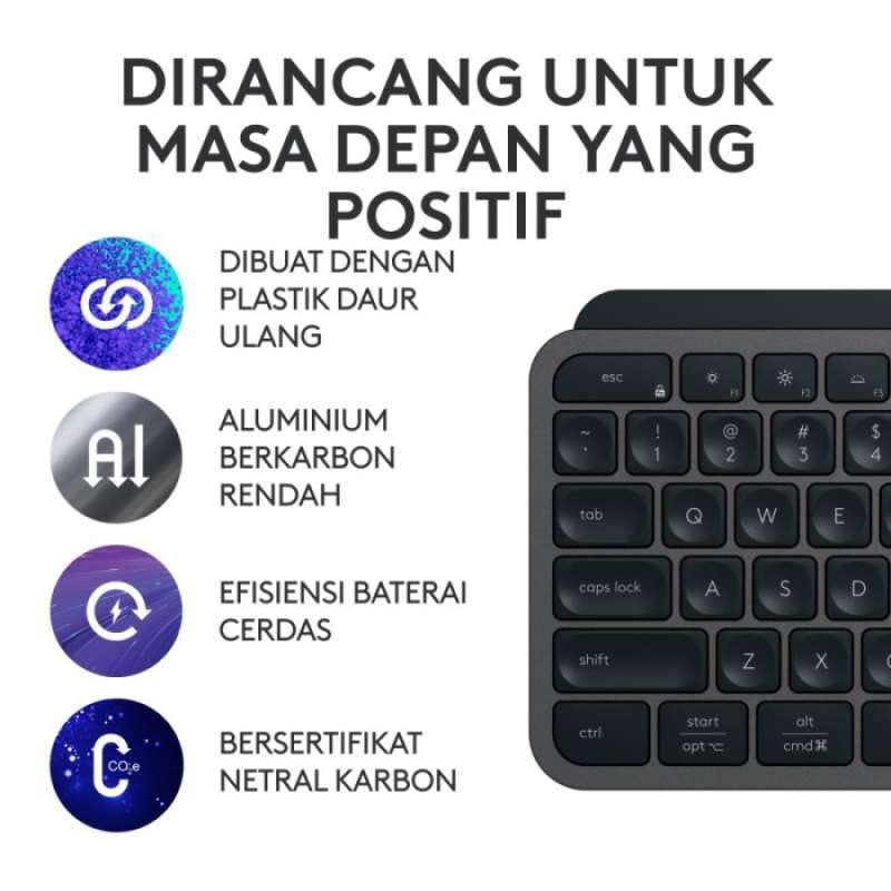 Promo Mx Keys S Keyboard Wireless Bluetooth Smart Backlight Diskon 23% ...