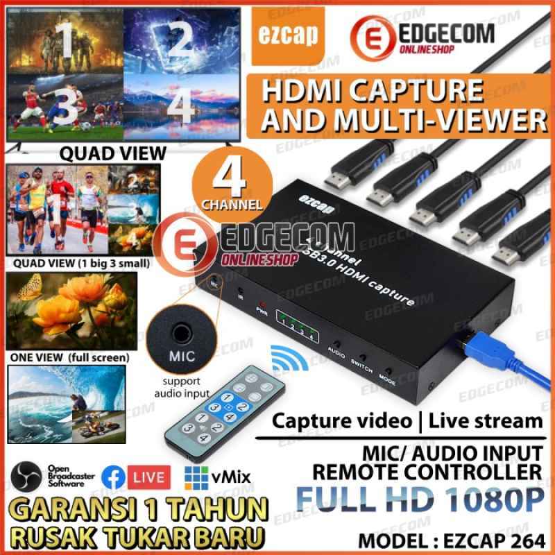 Promo Ezcap 264 4 In 1 Usb 3.0 Hdmi Capture Multi Viewer Live Streaming 4ch Diskon 23% Di Seller ...