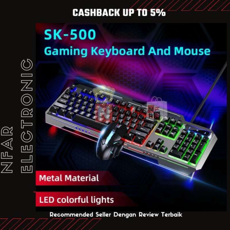 Promo Keyboard Mouse Gaming Combo Paket Keyboard Dan Mouse Gaming Rgb For Pc Diskon Di