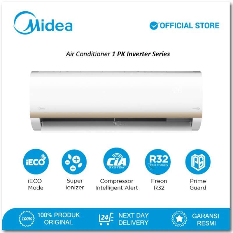 Promo Midea Ac Inverter 1 Pk Msiaf-09crdn2 (unit Indoor & Outdoor ...