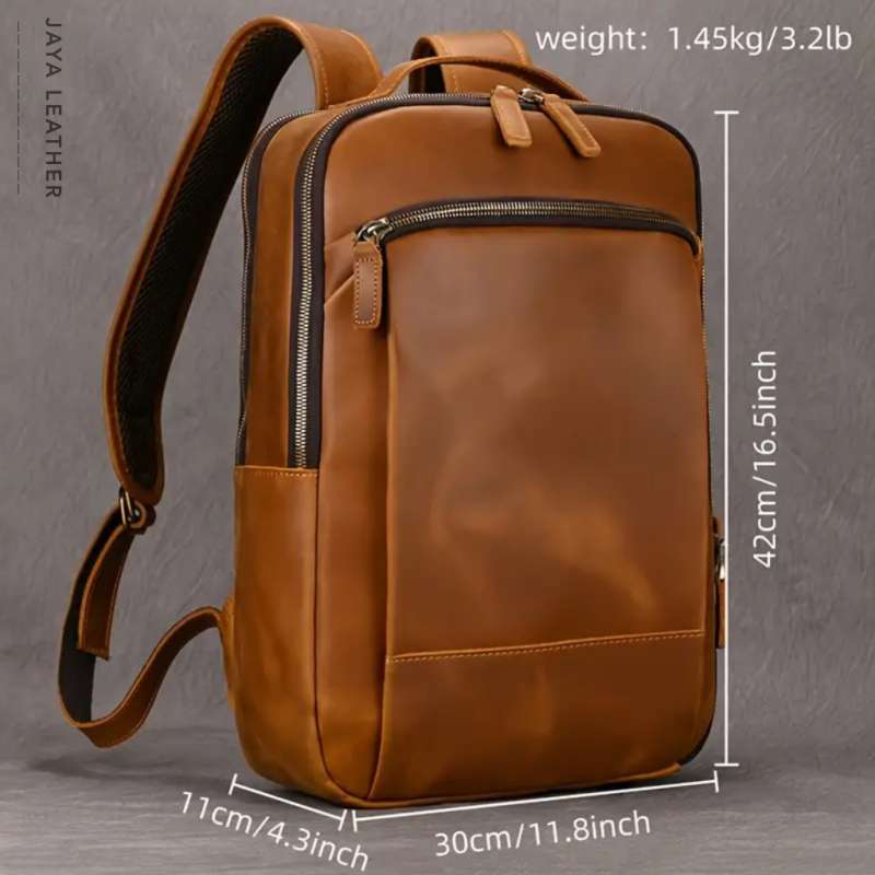 Promo Tas Ransel Travel Pria Wanita Unisex Kulit Sapi Asli Full Grain ...