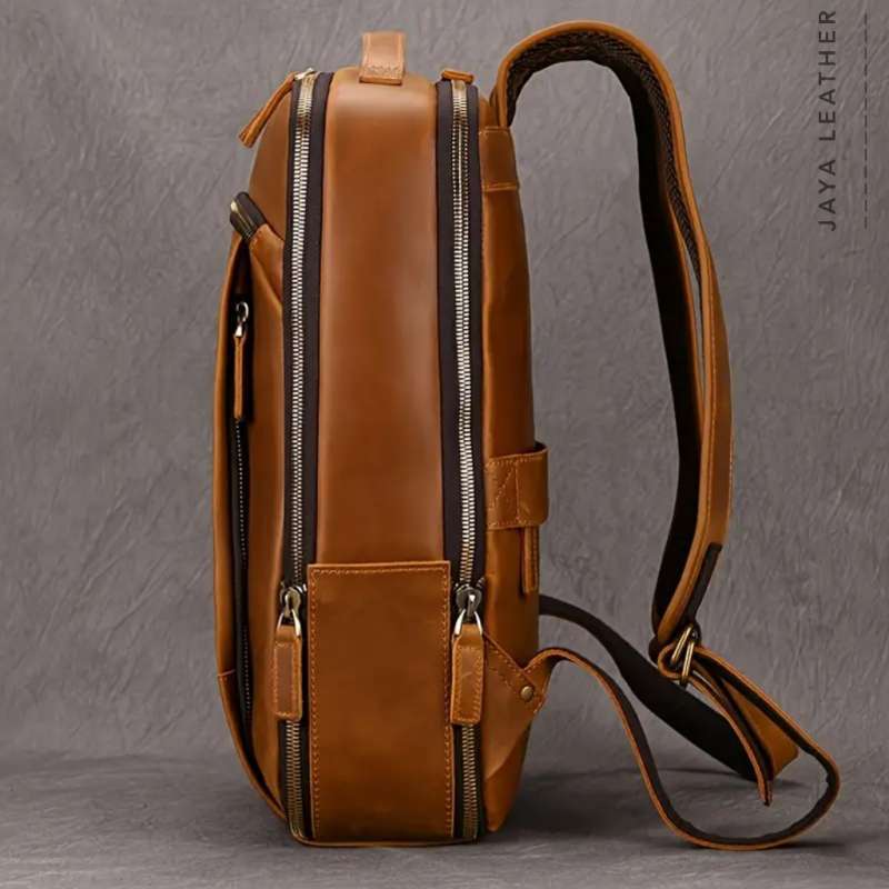 Promo Tas Ransel Travel Pria Wanita Unisex Kulit Sapi Asli Full Grain ...