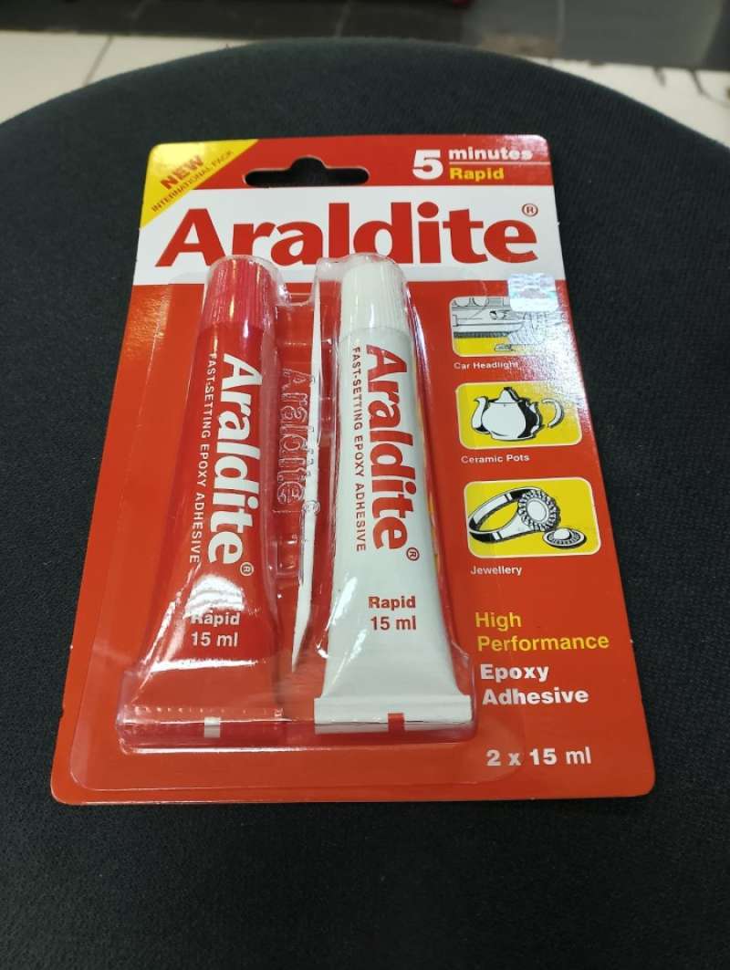 Promo Lem Epoxy Besi Araldite Rapid 5 Menit Merah Diskon 23% Di Seller ...