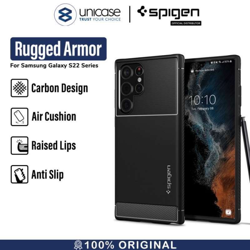 Promo Case Samsung Galaxy S22 Ultra Plus Spigen Rugged Armor Carbon Casing Diskon 23% Di Seller ...