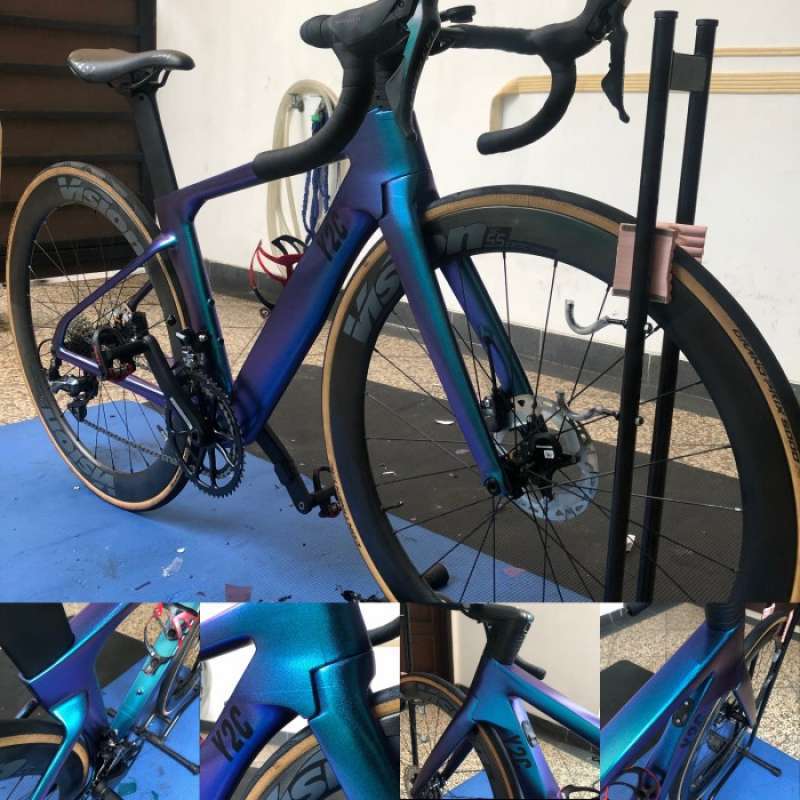 Promo Wrapping Sticker Full Body Sepeda Gowes Balap Chameleon Blue ...