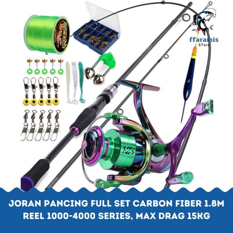 Promo Joran Pancing Full Set Sougayilang Carbon Fiber 1.8m - Reel 1000 ...