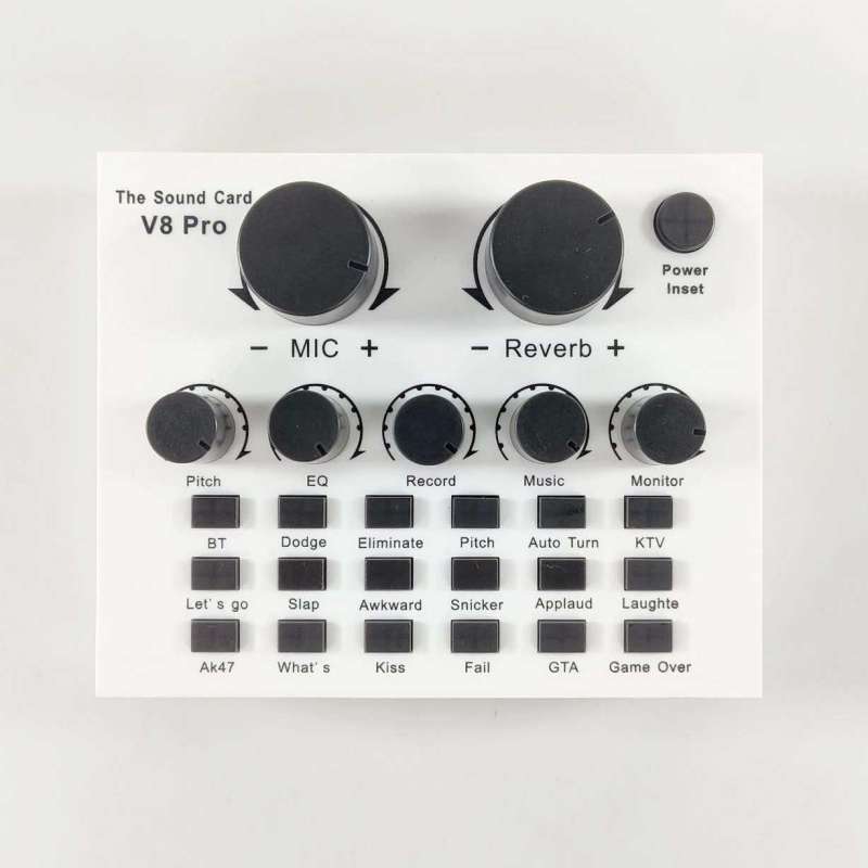 Jual Vixsound Mixer Audio External Sound Card Bluetooth Effect Board V8 ...