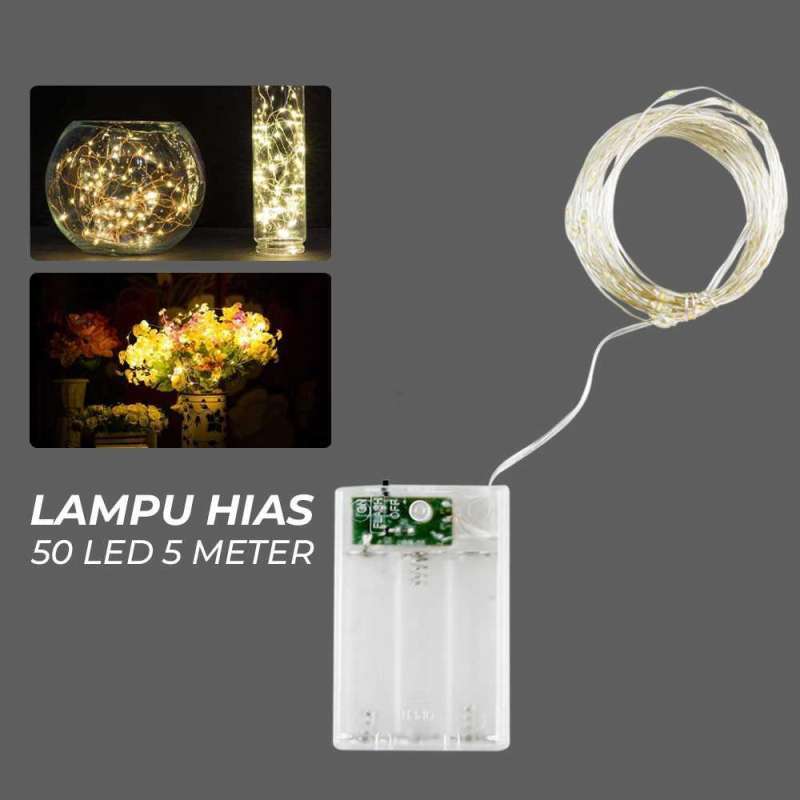 Jual Lampu Hias String Lights Battery Box 50 Led 5m Lampu Taman Tenaga ...