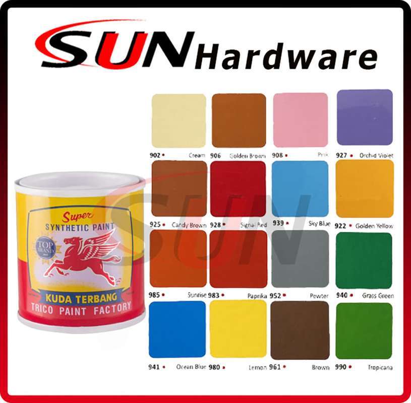 Jual Cat Kuda Terbang Kaleng Kecil 100 Ml Kayu Besi Plastik Hitam Putih ...