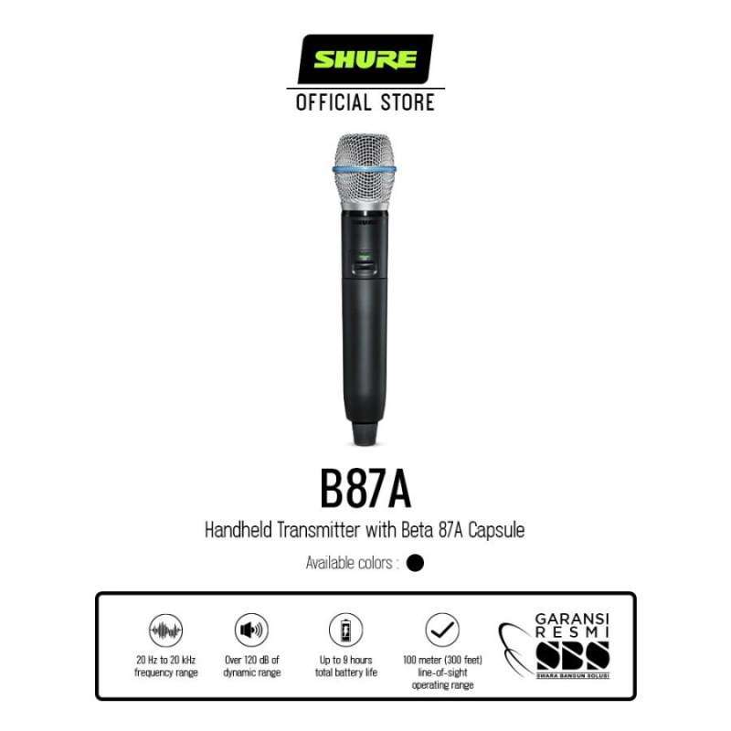 Jual Shure Qlxd2/b87a Digital Wireless Transmitter Microphone - Qlxd2/b87a-j51 Di Seller Swara ...