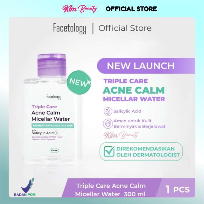 Jual Facetology Triple Care Acne Calm Micellar Water Untuk Kulit ...
