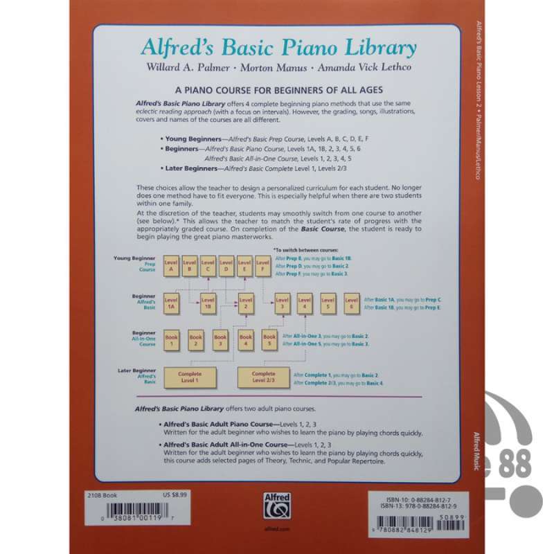 Jual Buku Piano Alfred Basic Piano Lesson Book Level 2 Di Seller ...