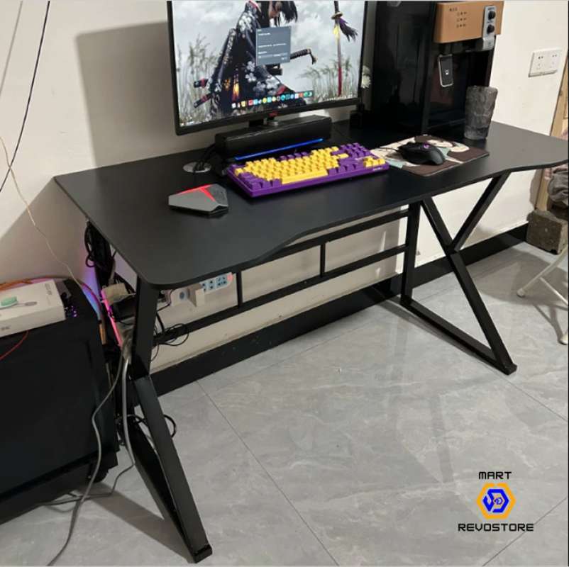 Promo Meja Komputer Laptop Pc Desk Table Gaming Frame With Cable Hole ...