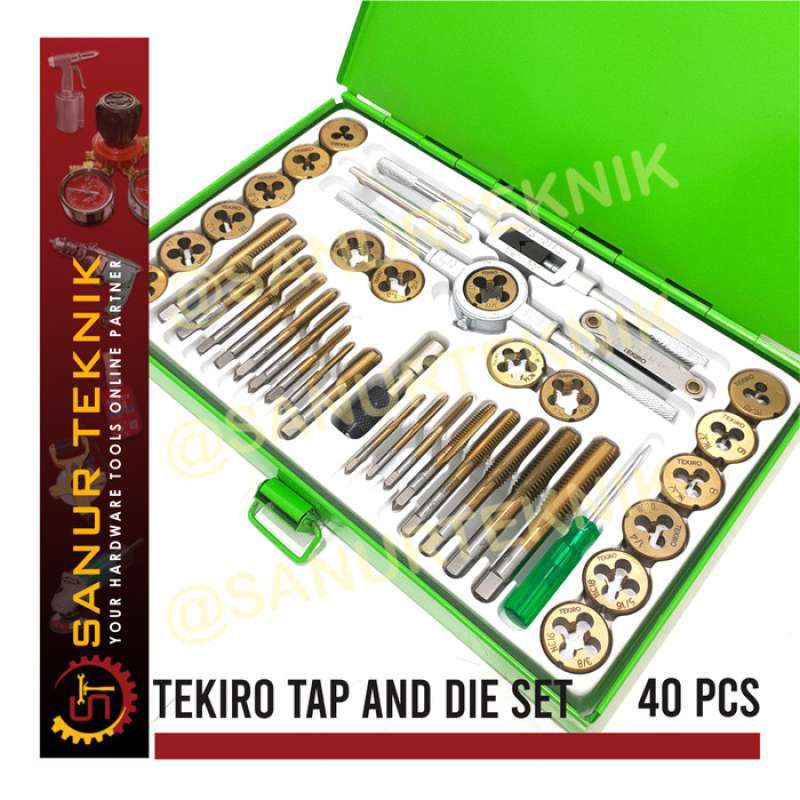 Promo Tap And Die Set Tekiro 40 Pcs / Hand Tap Mata Senai / Alat Ulir ...