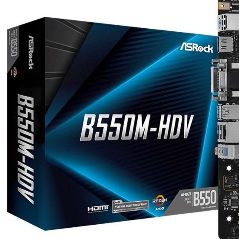 Promo Mainboard Asrock B550m Hdv - Matx Am4 Asrock B550 M Hdv Amd Am4 ...