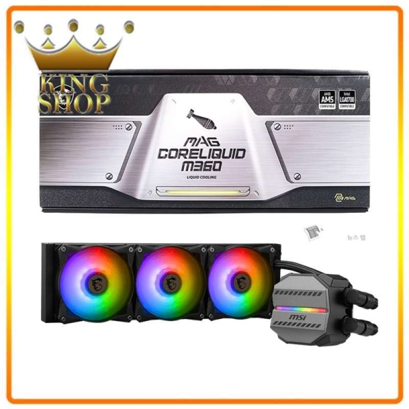Promo Msi Mag Coreliquid M360 | Aio Liquid Cooling 360mm Cpu Cooler New ...