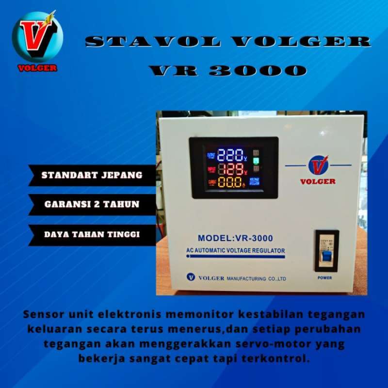 Promo Stavolt Volger Vr 3000 - Stabilizer Listrik Volger 3000 Watt ...