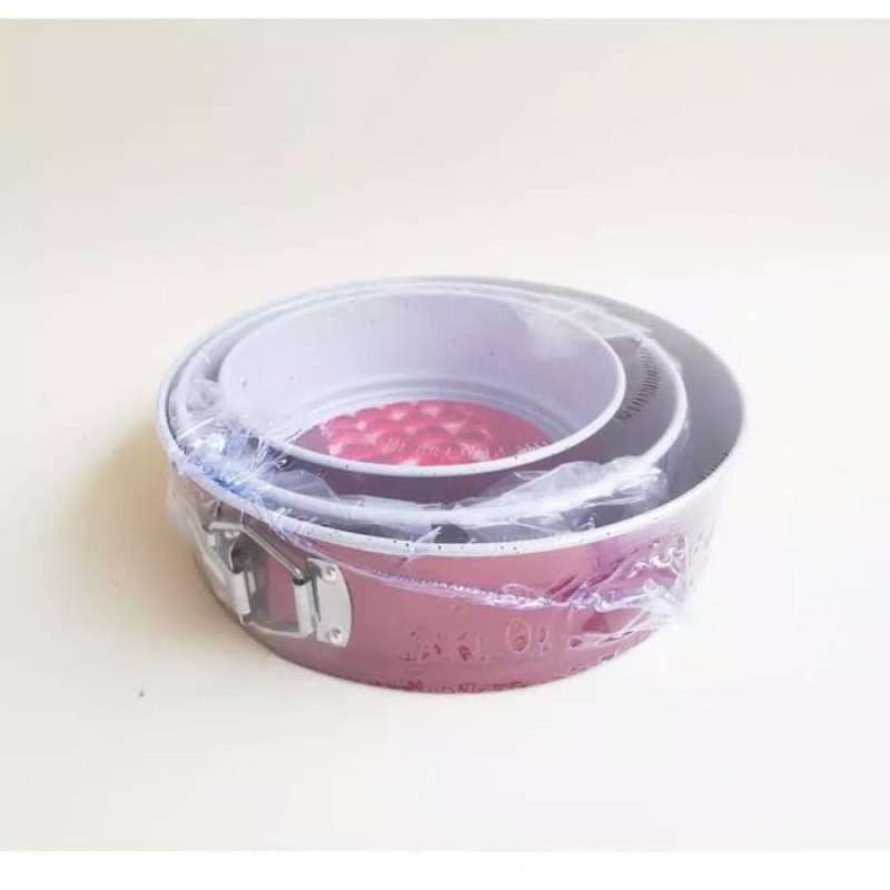Promo Loyang Cetakan Kue Spring Form Set 3 Pc Non Stick Model Bulat ...