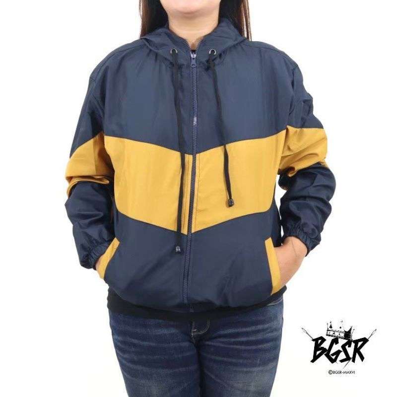 Jual Jaket Parasut Combinasi Wanita Bgsr Keren Murah Sporty Running ...