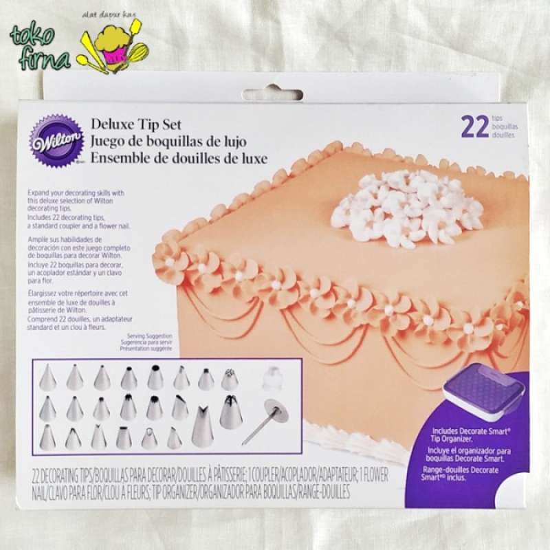 Promo Spuit Kue Wilton Deluxe Set 22 Spuit, 1 Paku Mawar, 1 Standard ...