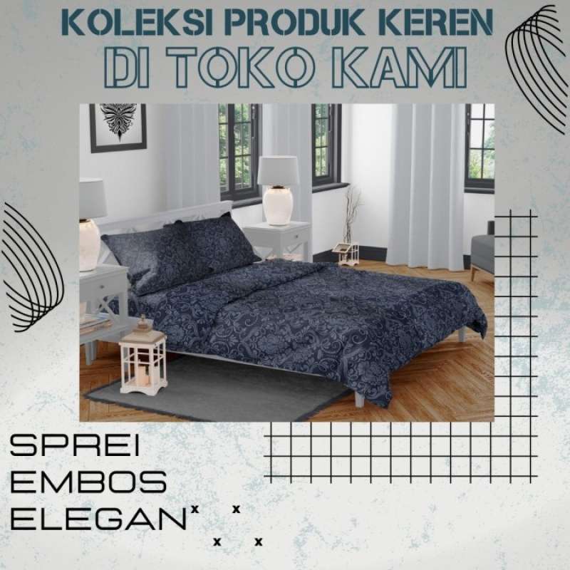 Promo Sprei Set Motif Polos Embos Premium & Elegan Super Lembut Lp ...