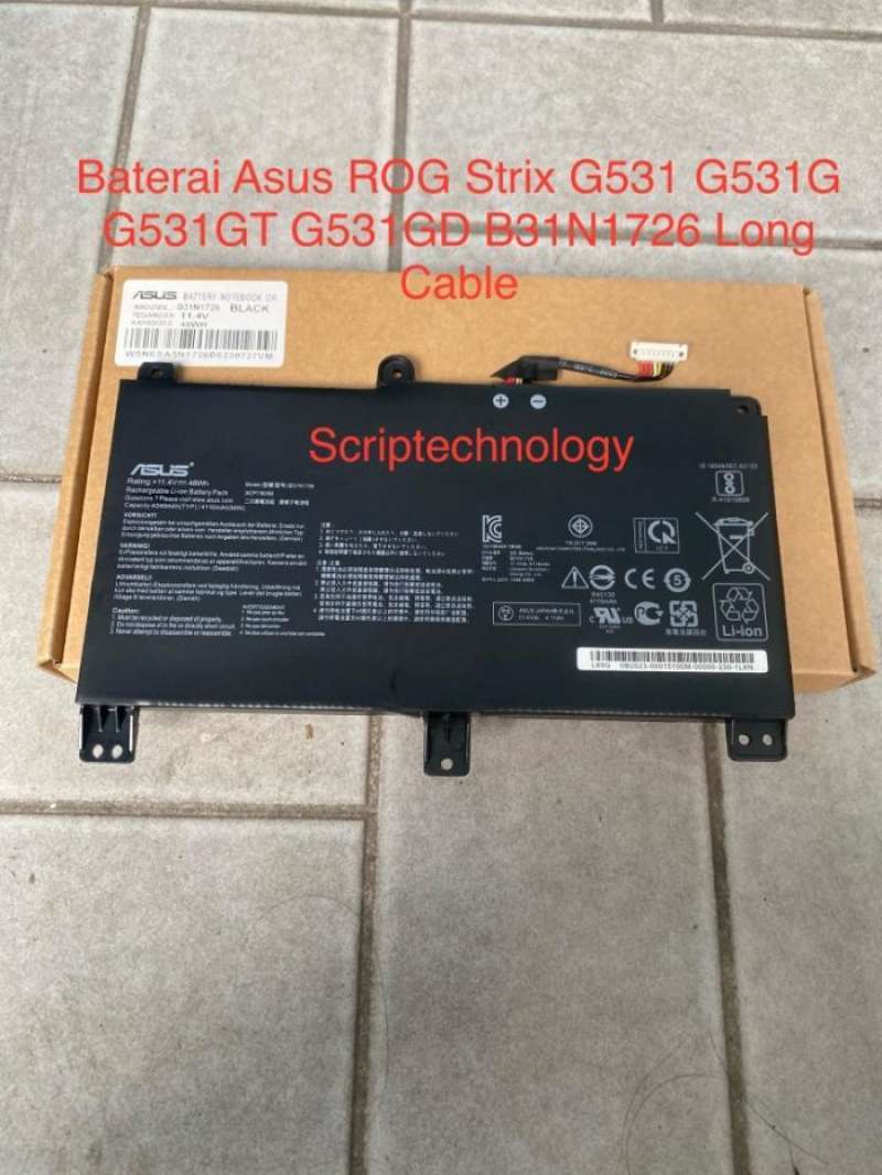 Promo Baterai Laptop Rog Strix G531 G531g G531gt G531gd B31n1726 Long ...
