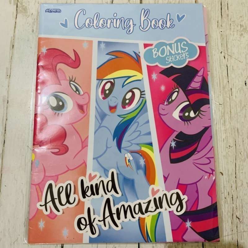 Jual My Little Pony Large Coloring Book Bonus Stickers Buku Mewarnai ...