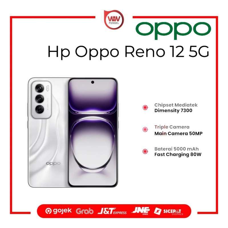 Jual Hp Oppo Reno 12 5g Ram 12gb Internal 256gb Garansi Resmi - Silver ...