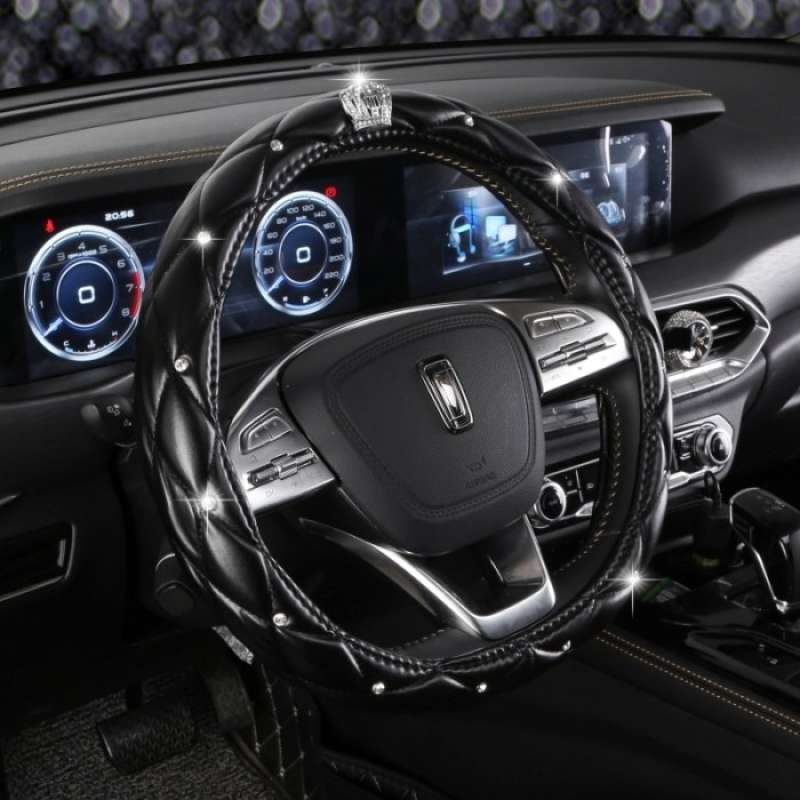 Promo Sarung Stir Mobil Kulit Desain Mahkota Berlian Diskon 23% Di ...