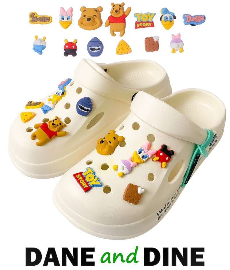 Jual Sandal Sepatu Kodok Wedges Winnie The Pooh Eva Ori Dane And Dine ...
