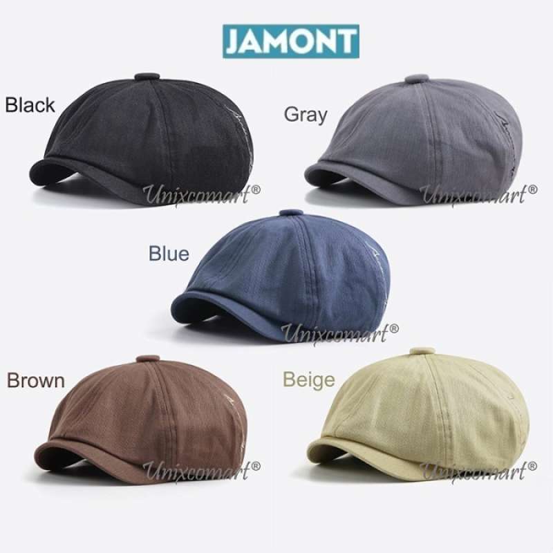 Jual Jamont British Style Beret Topi Newsboy Flat Hat Pelukis Patino ...