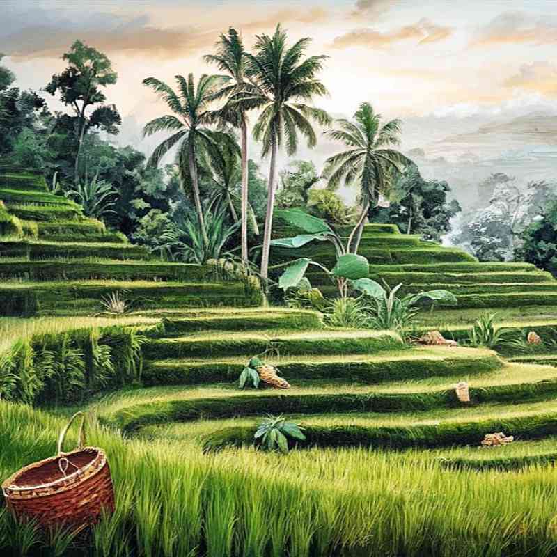 Promo Lukisan Pemandangan Sawah Dan Terasering Yang Sangat Memukau Dan ...