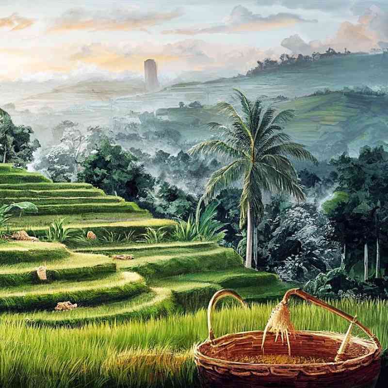 Promo Lukisan Pemandangan Sawah Dan Terasering Yang Sangat Memukau Dan ...