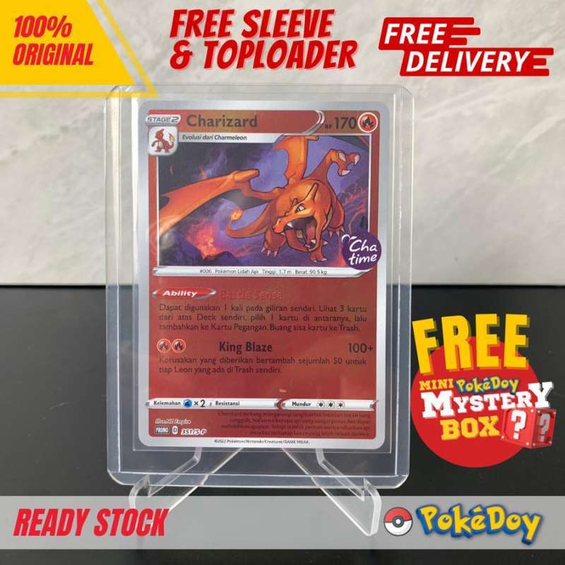 Jual Pokemon Tcg Charizard Chatime 351/s-p Limited Foil Card - Kartu ...