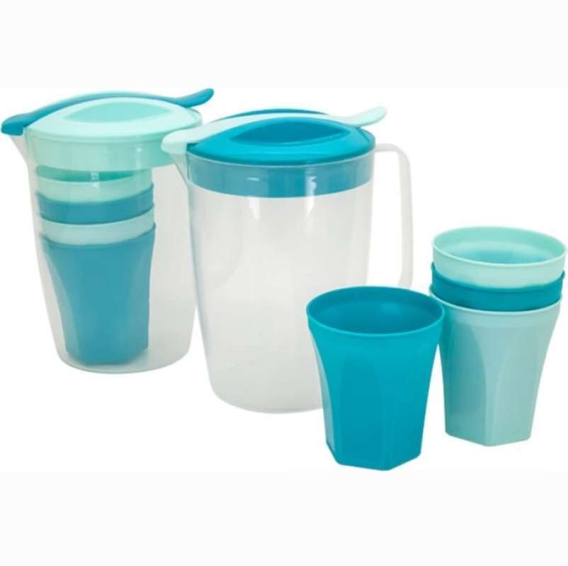 Promo Green Leaf Alexa Water Jug 5987 S Eskan Set 4 Pcs Gelas Teko ...