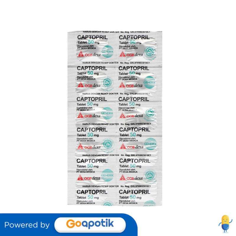 Jual Captopril Ogb Dexa Medica 50 Mg Strip 10 Tablet / Hipertensi Di ...