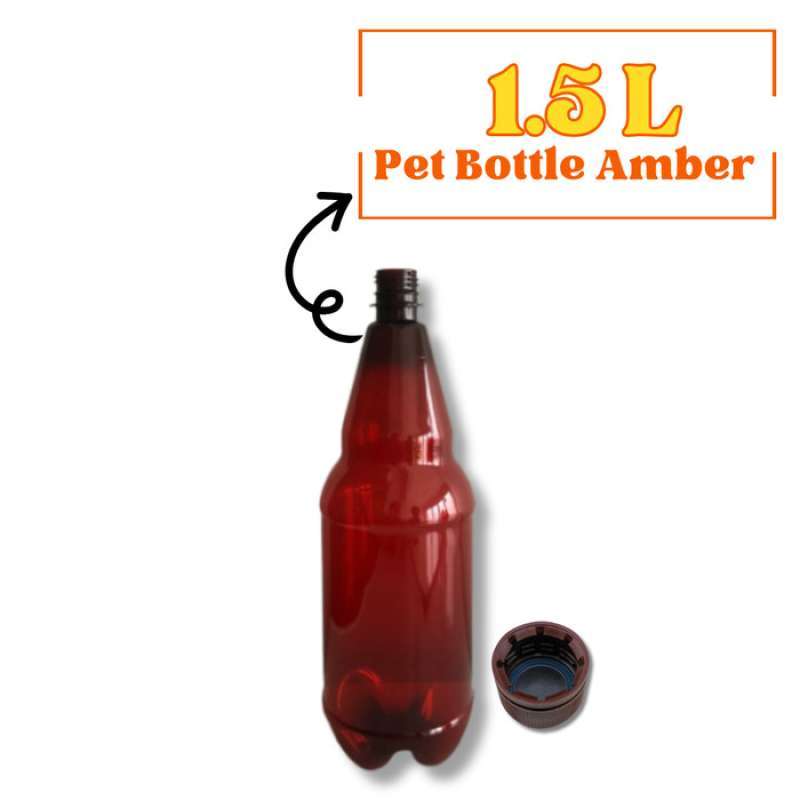 Promo Pet Bottle Amber 1.5l / Botol Pet Amber 1.5l (pack Of 12) Diskon ...