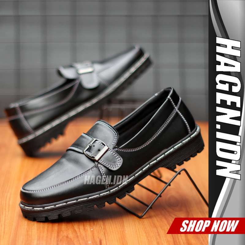 Promo Easy Sepatu Docmart Formal Pria Slip On Casual Pentofel Kerja ...