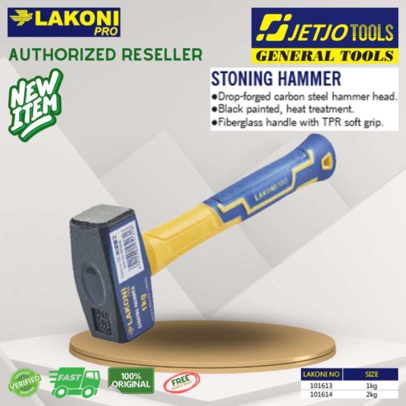 Promo Jetjo Tools Lakoni Pro Palu Batu Stoning Hammer Diskon 23% Di Seller Kulee Store ...