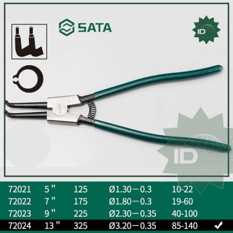 Promo Tang Snap Ring External Germany Open Curved 13 Inch Sata 72024 ...