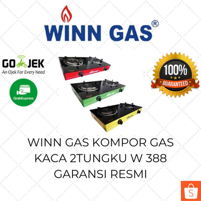 Promo Winn Gas Kompor Gas Kaca Beling 2 Tungku W 388 Tekanan Rendah ...