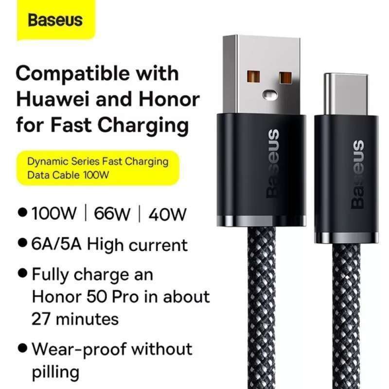 Promo Baseus Kabel Data Dynamic Usb To Type C 100w 6a 5a Super Charge ...