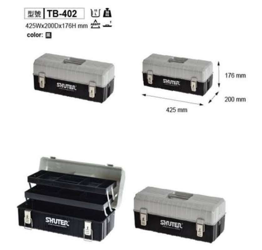 Promo Tool Box Professional 20 Kg Perkakas Toolbox Shuter Tb-402 Taiwan Diskon 23% Di Seller ...