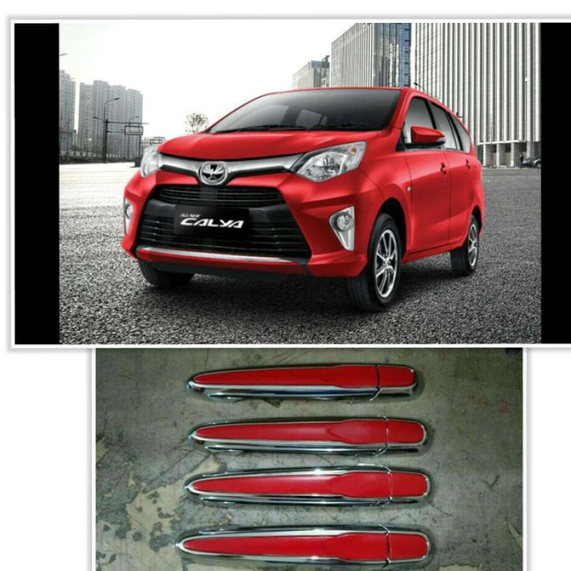 Promo Handle/ Tarikan Gagang Pintu Calya & Sigra Merah Comb Chrome ...