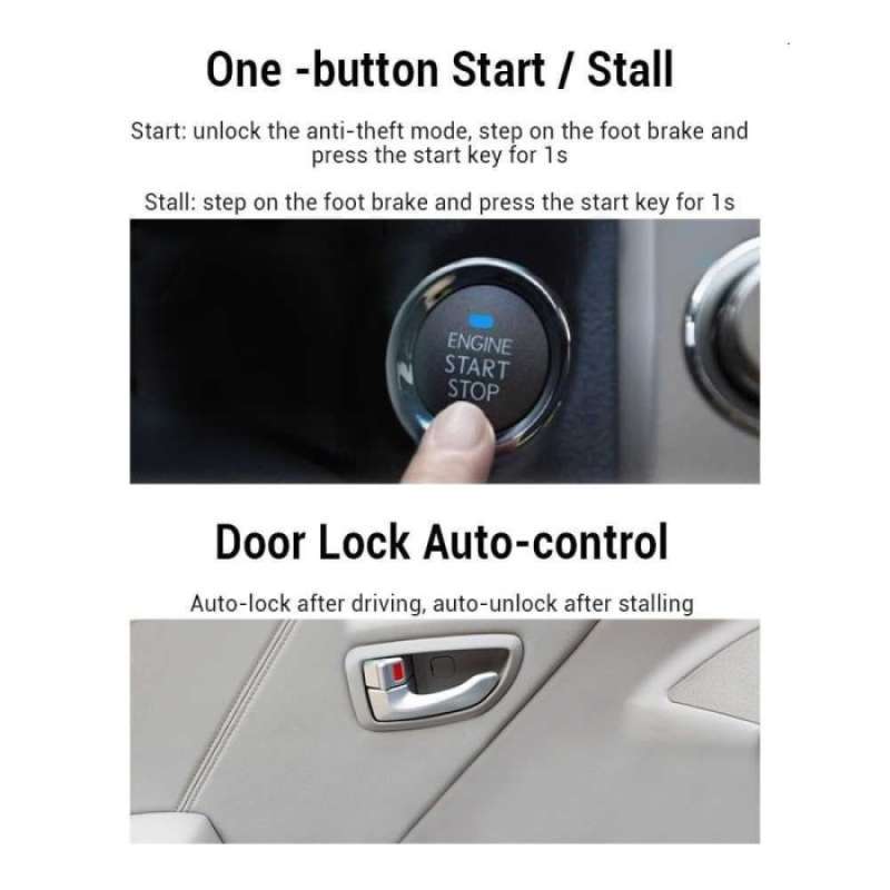 Promo Car Keyless Entry Engine Start Alarm System Push Button Remote ...